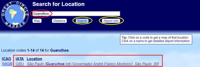 GCMap - ferramenta para saber a distância de voos | EPM